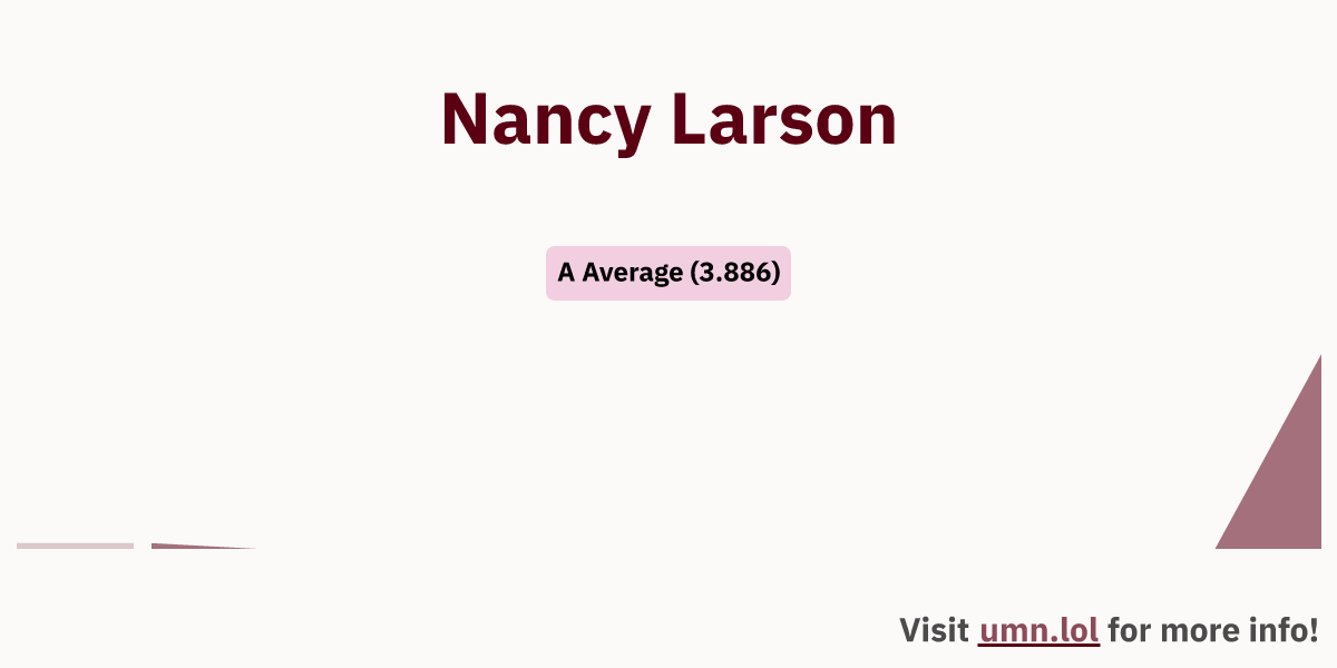 Nancy Larson | GopherGrades